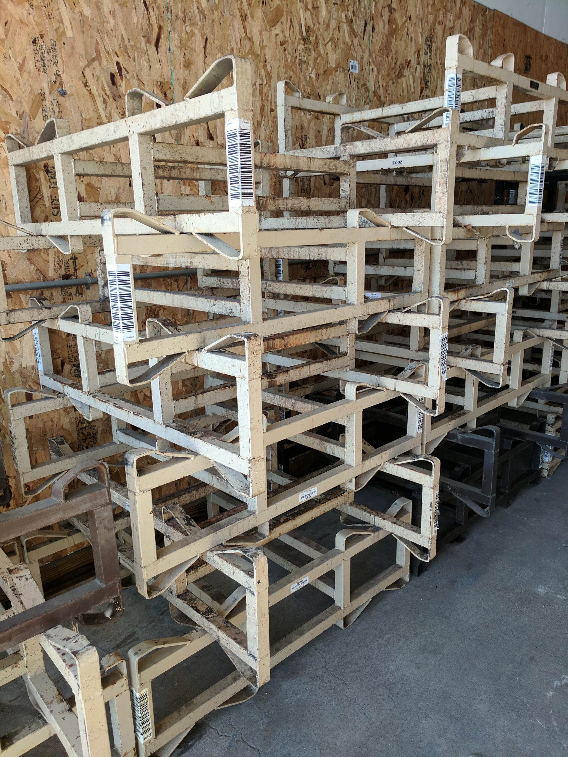 7 Double Barrel Used Racks From MidWest Barrel Company (2) - Barrels Direct