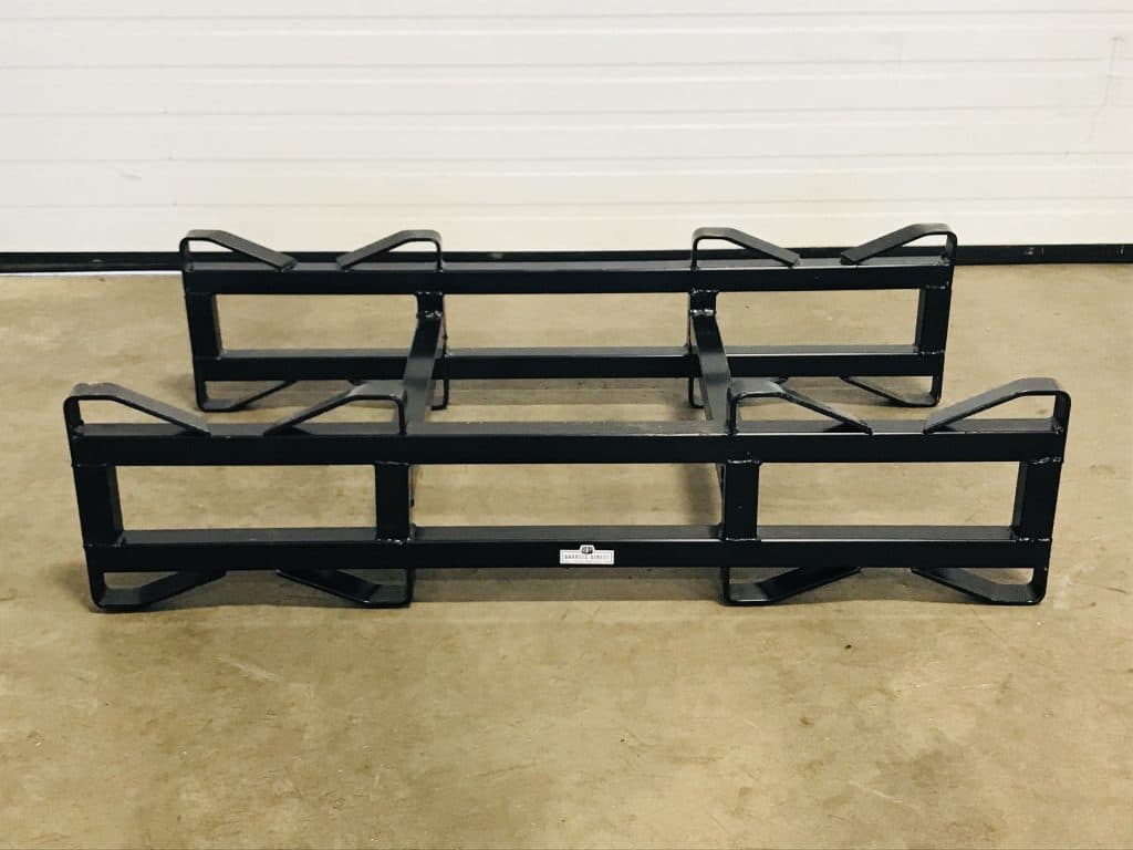 Black 4" Single Bar, 30 Gallon Rack - Barrels Direct